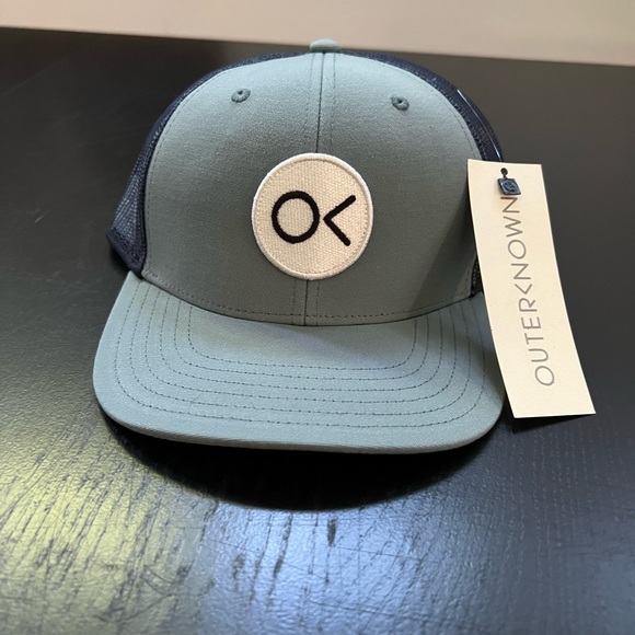 Outerknown | Accessories | New Outerknown Ok Patch Trucker Hat In Blue ...